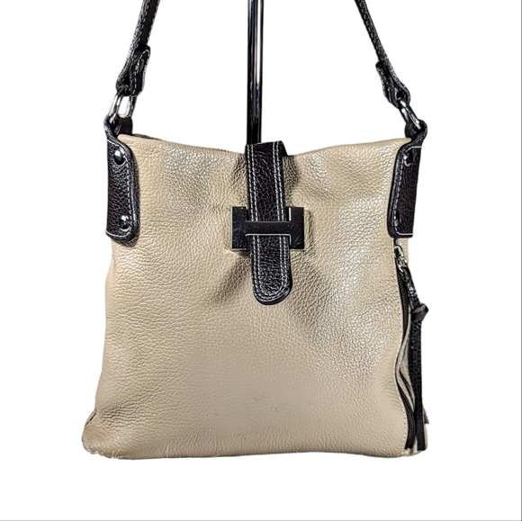 Vera Pelle | Bags | Vera Pelle Italian Pebbled Leather Crossbody Bag ...